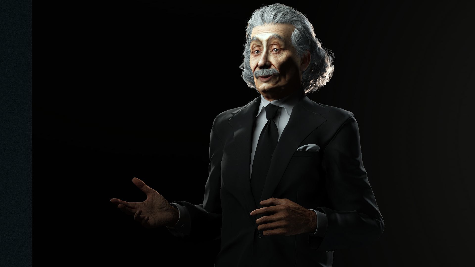 Albert Einstein High quality character full Rigged and Animated 3D ...