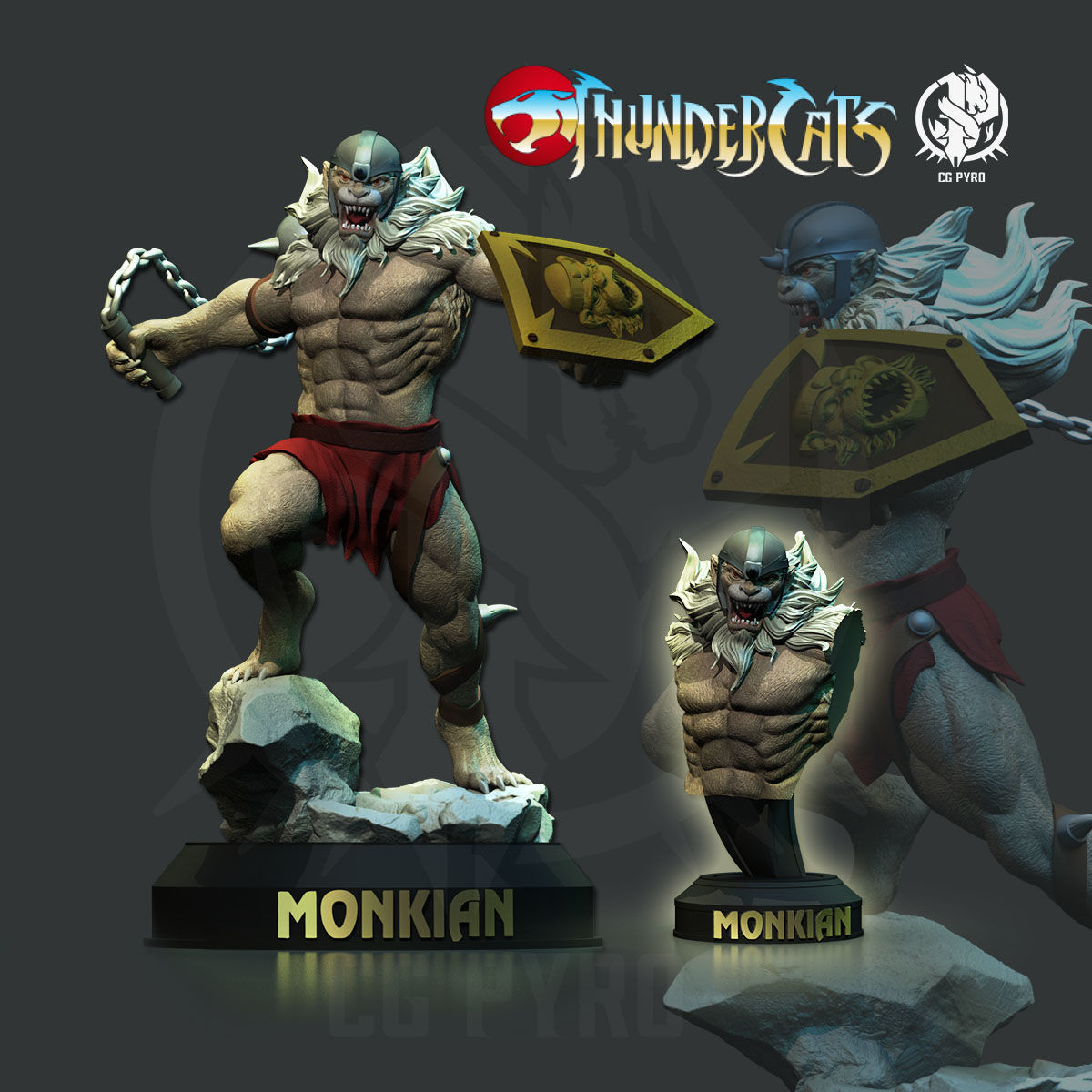Monkian Mutant Thundercats STL files 3D printing collectibles 3D model ...