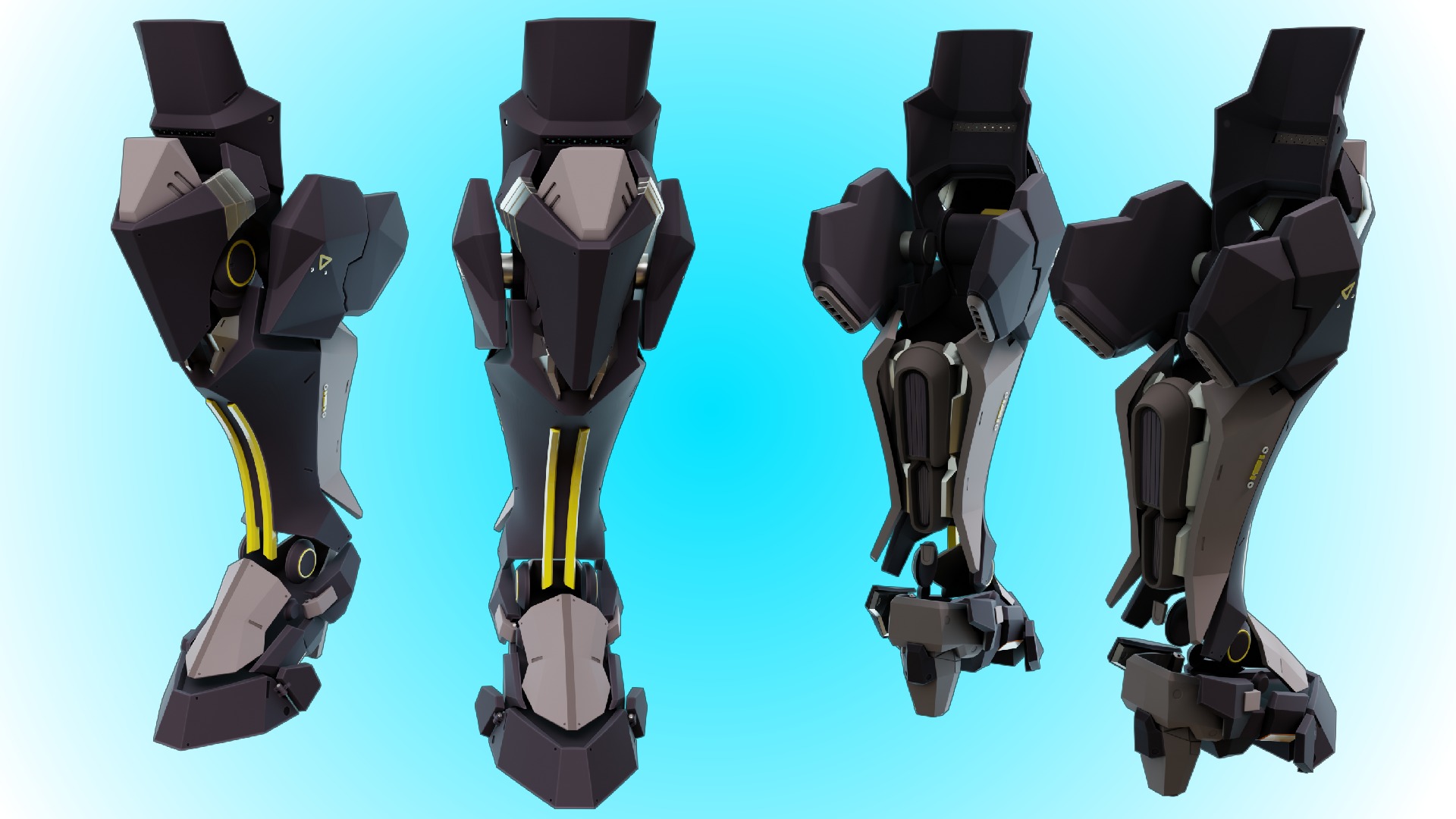 Von Lycaon Cosplay prosthetic legs armor 3D model 3D printable | CGTrader