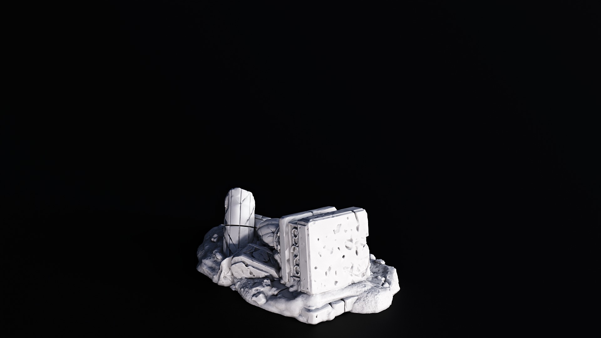 pillar Destroyed 3D model 3D printable | CGTrader