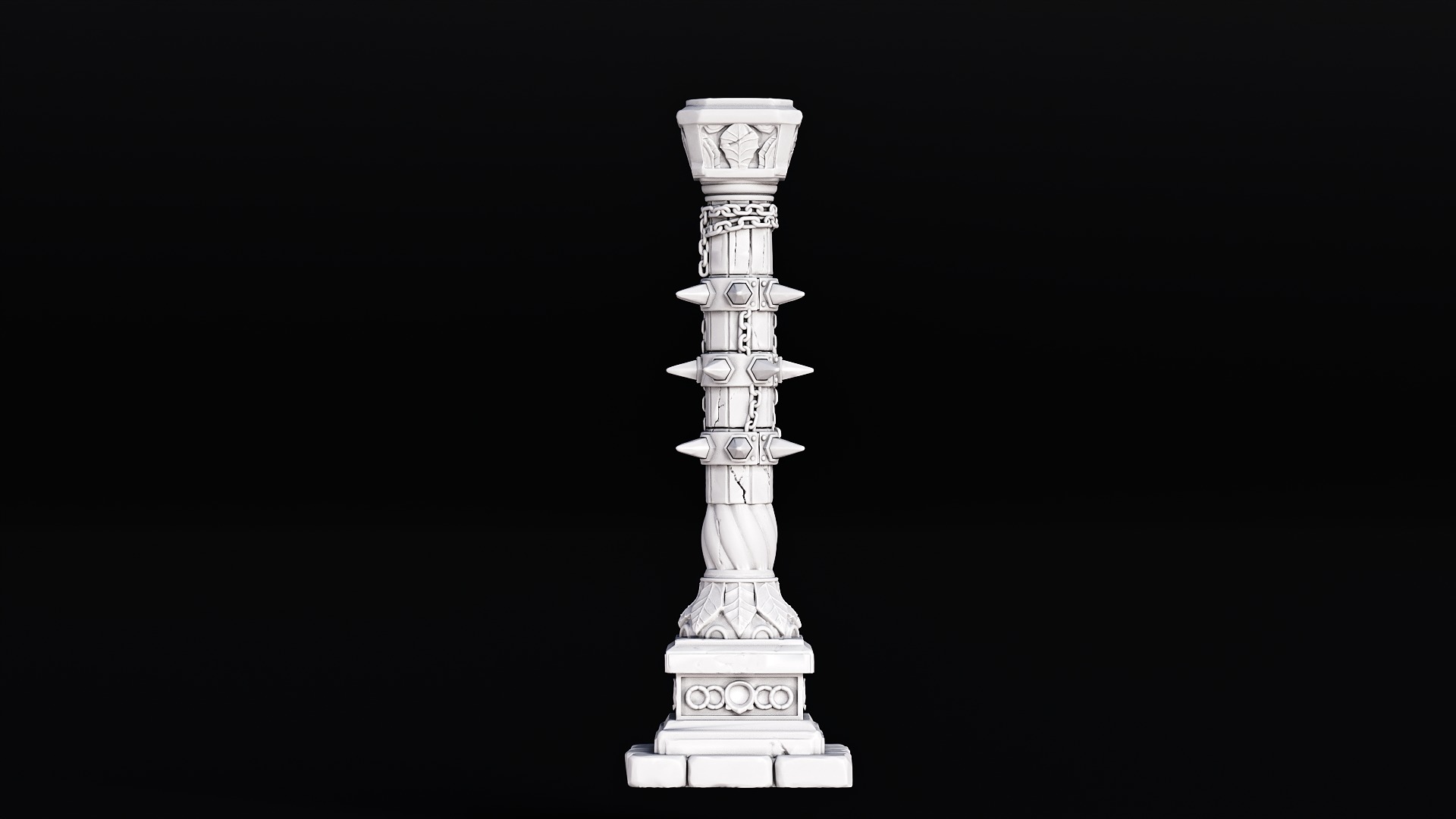 Spiked Pillar 3D model 3D printable | CGTrader