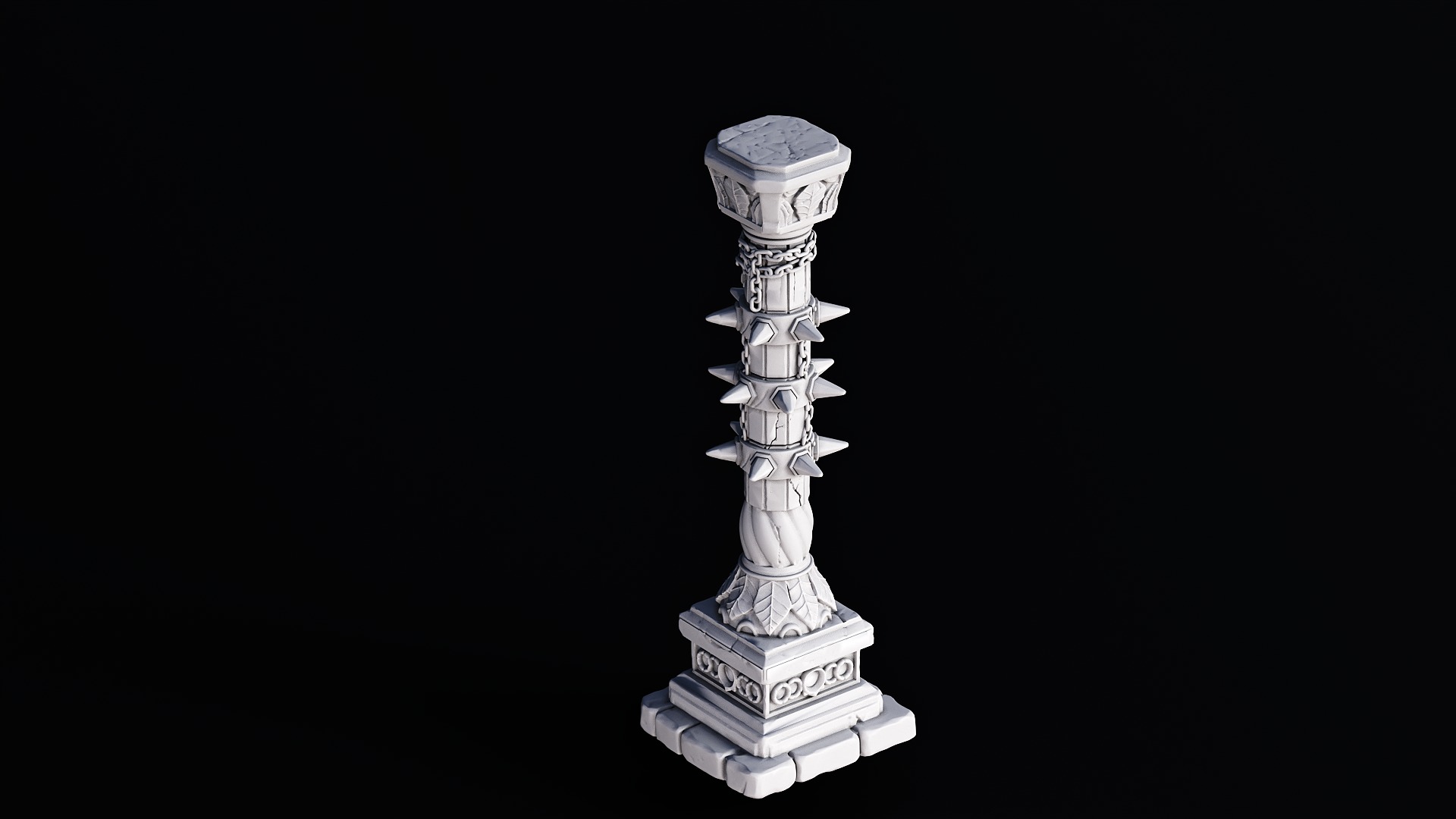 Spiked Pillar 3D model 3D printable | CGTrader