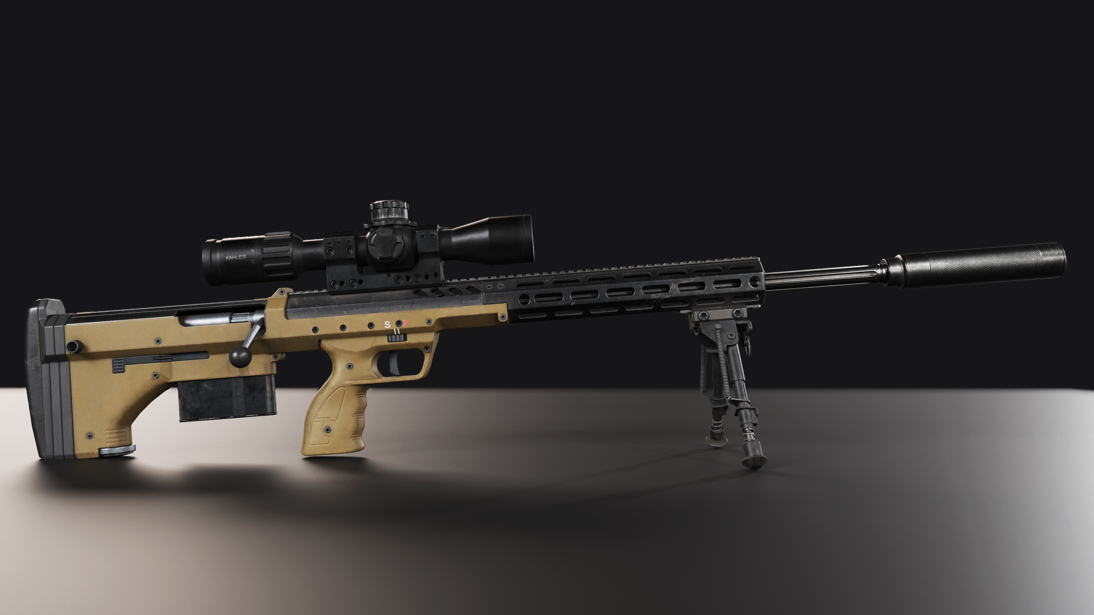Sniper rifle SRS A2 3D model | CGTrader