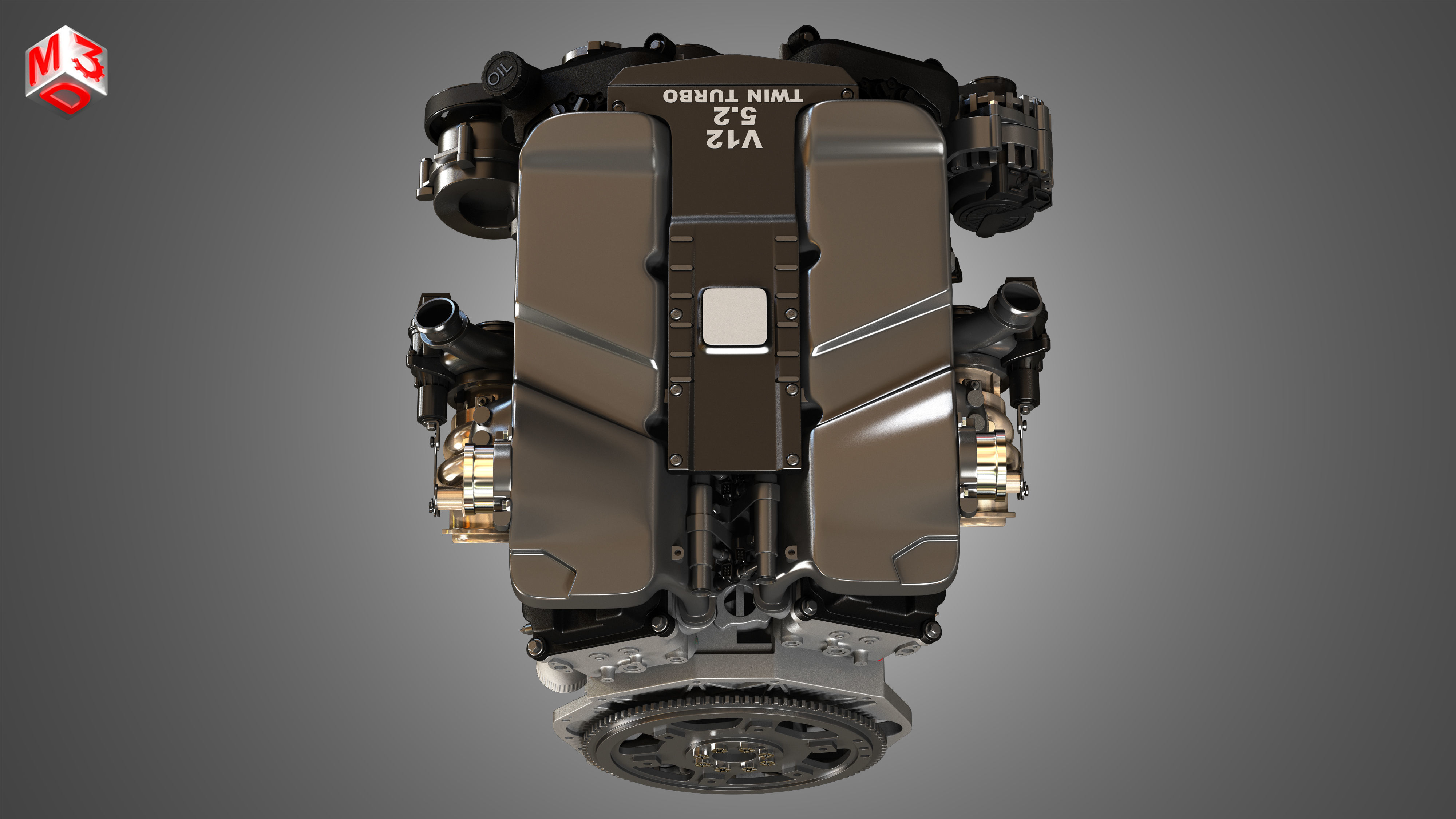 V12 Twin Turbo Car - Engine Full Internal and External Parts 3D model ...