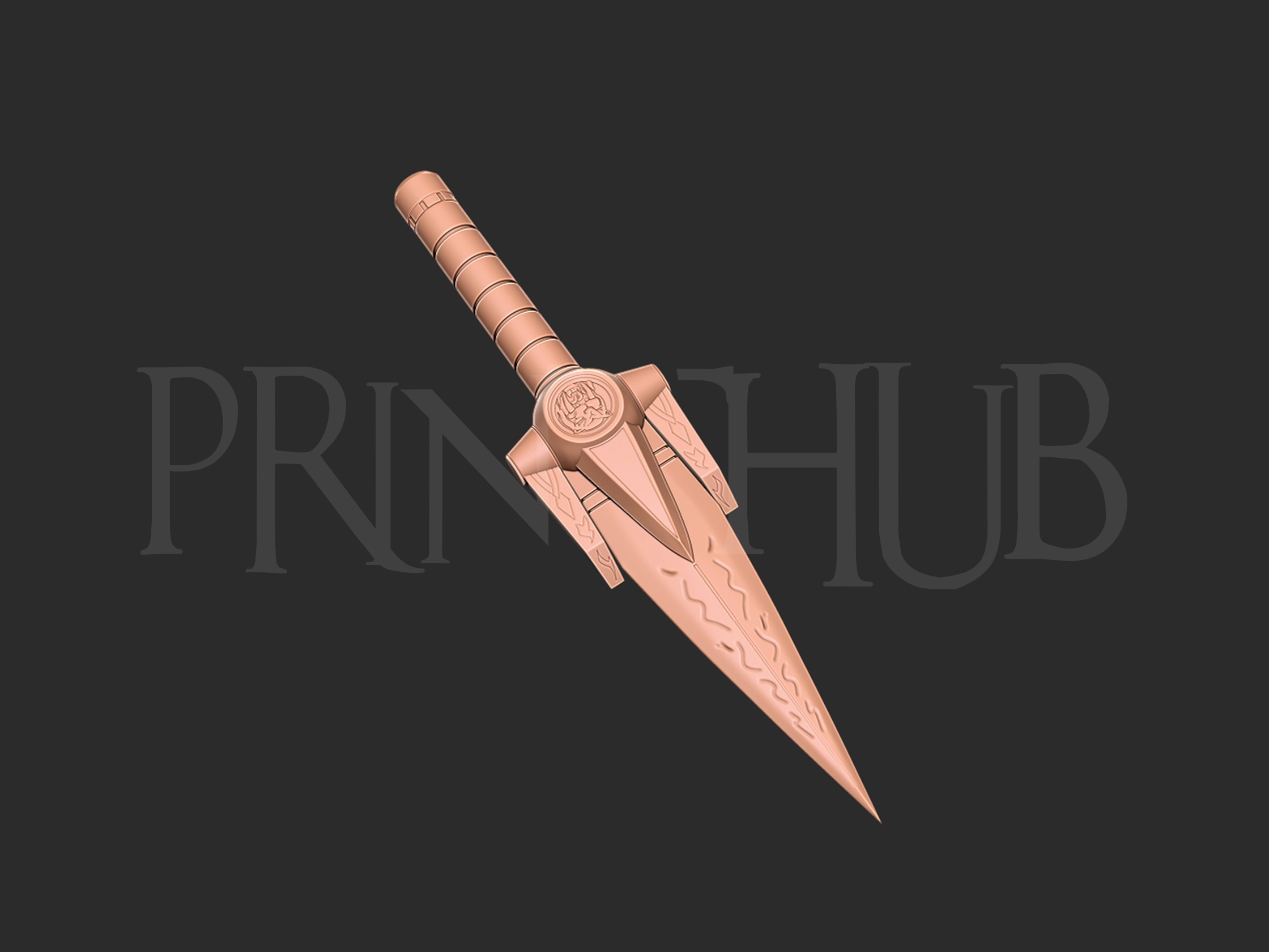 MMPR Yellow Ranger Dagger 3D model 3D printable | CGTrader