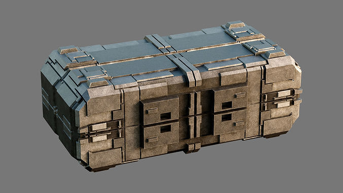 Science Fiction Crate 1 3D model | CGTrader