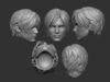 Leon Kennedy Headsculpt for Action Figures 3D model 3D printable | CGTrader