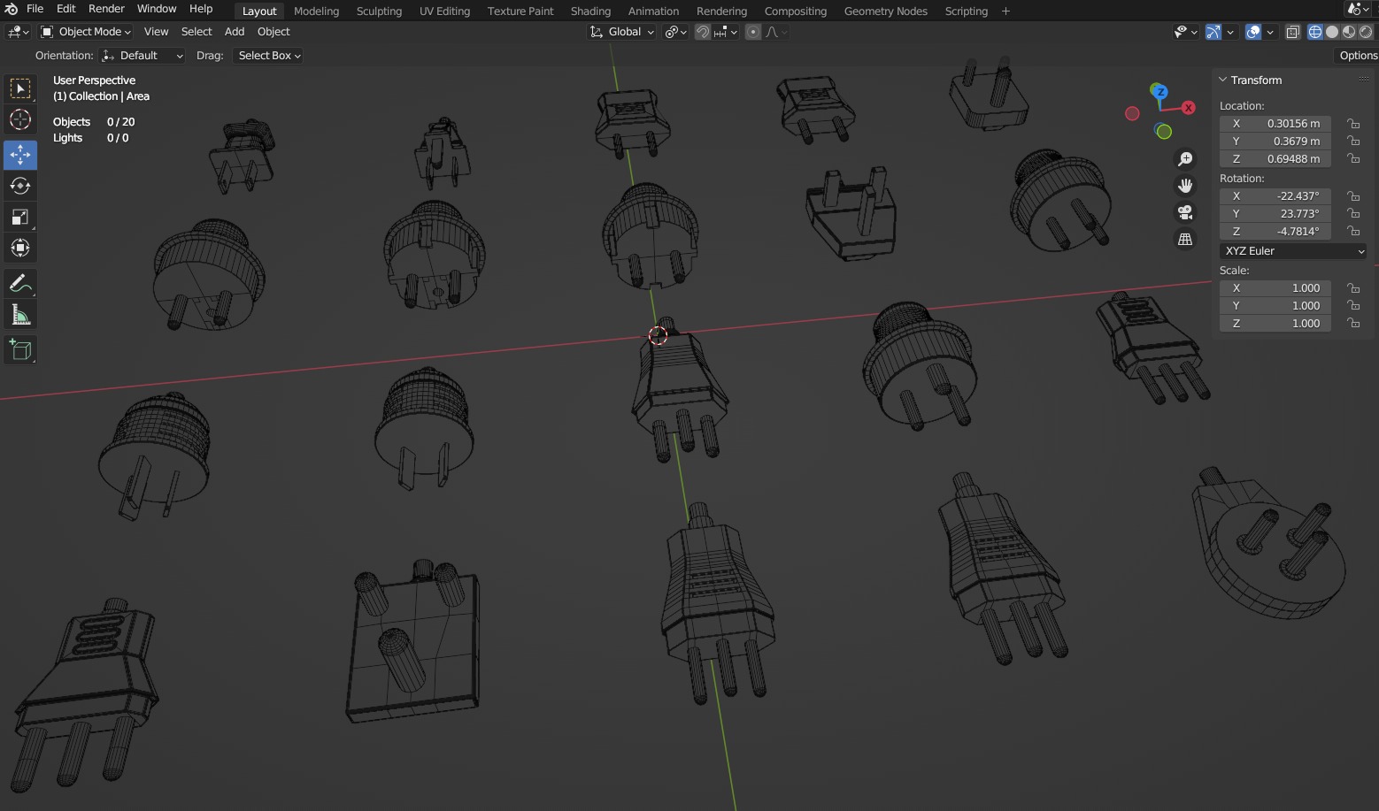20 Single-Phase Plugs 3D model | CGTrader