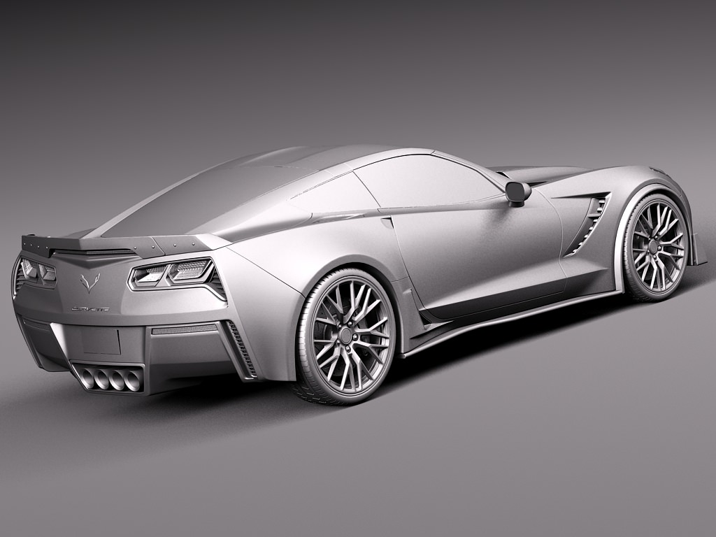 Corvette C7 Z06 2014 c 3D model | CGTrader