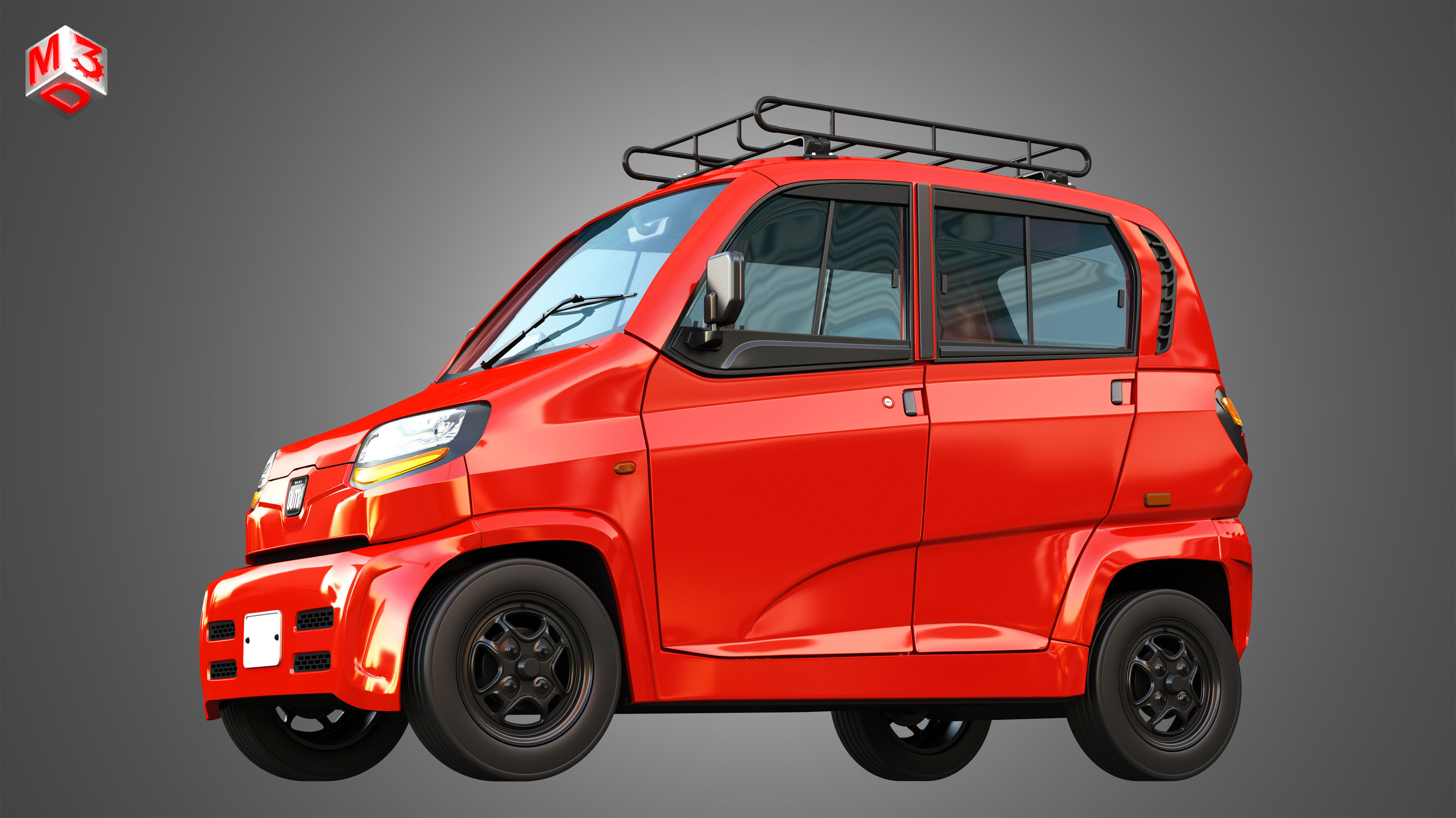 Bajaj Qute Car 3D model | CGTrader