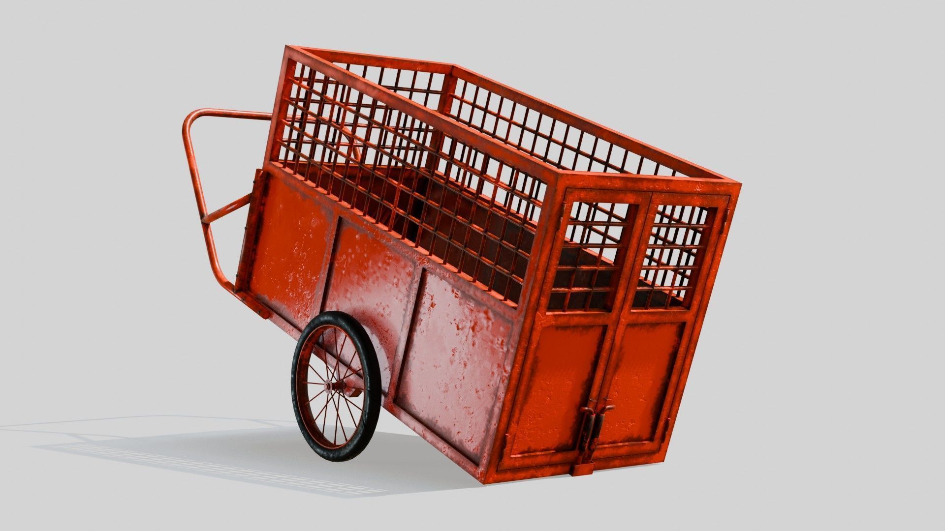 3D model Trash Cart VR / AR / low-poly | CGTrader