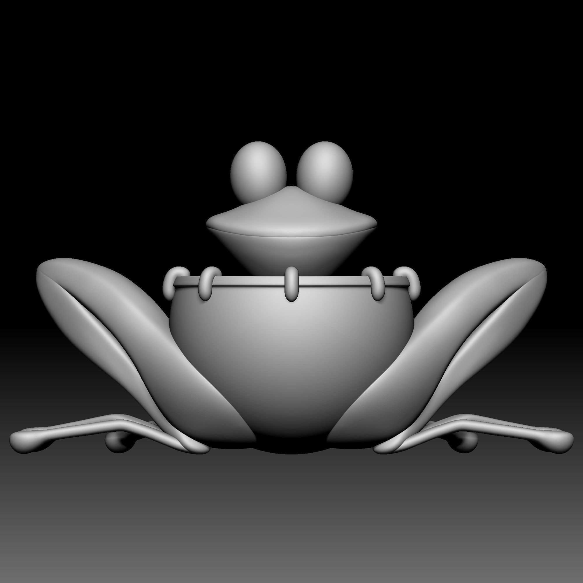 Frog drum - Alice in Wonderland - 020 3D model 3D printable | CGTrader