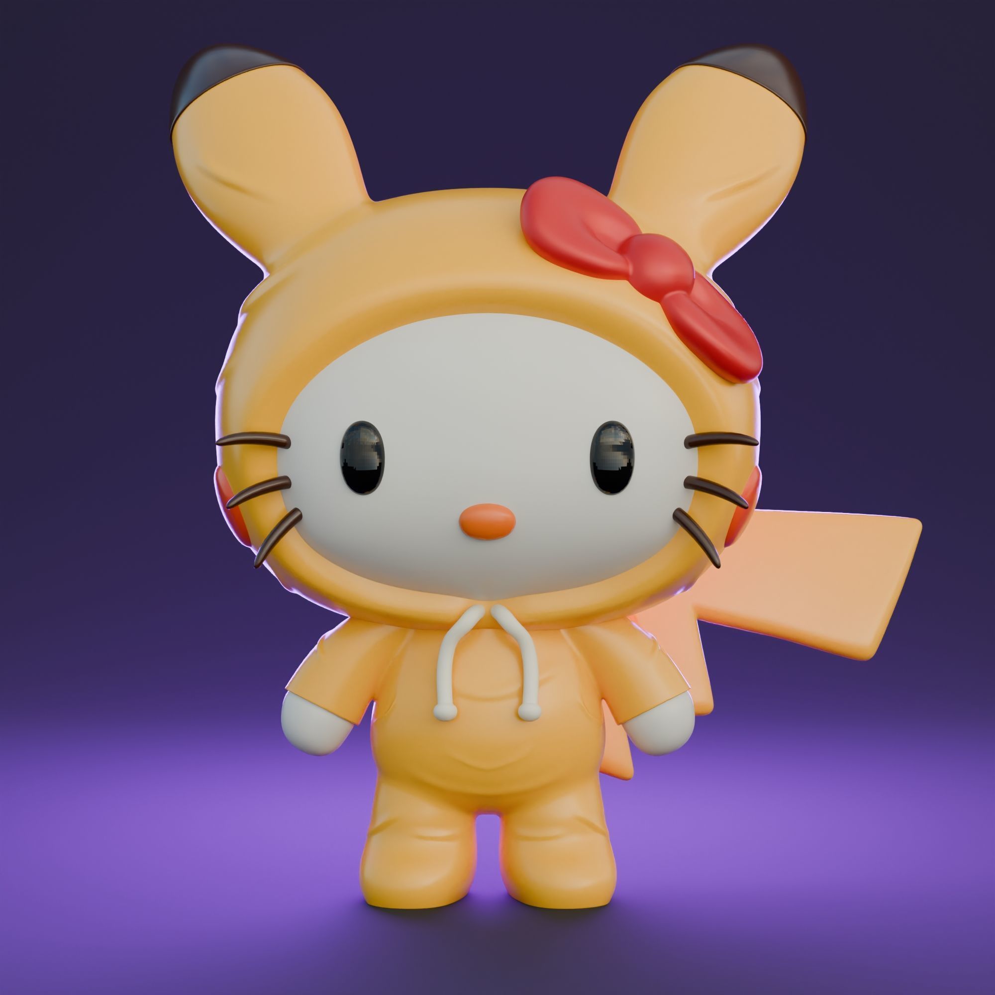 HELLO KITTY PIKACHU POKEMON HALLOWEEN 3D model 3D printable | CGTrader