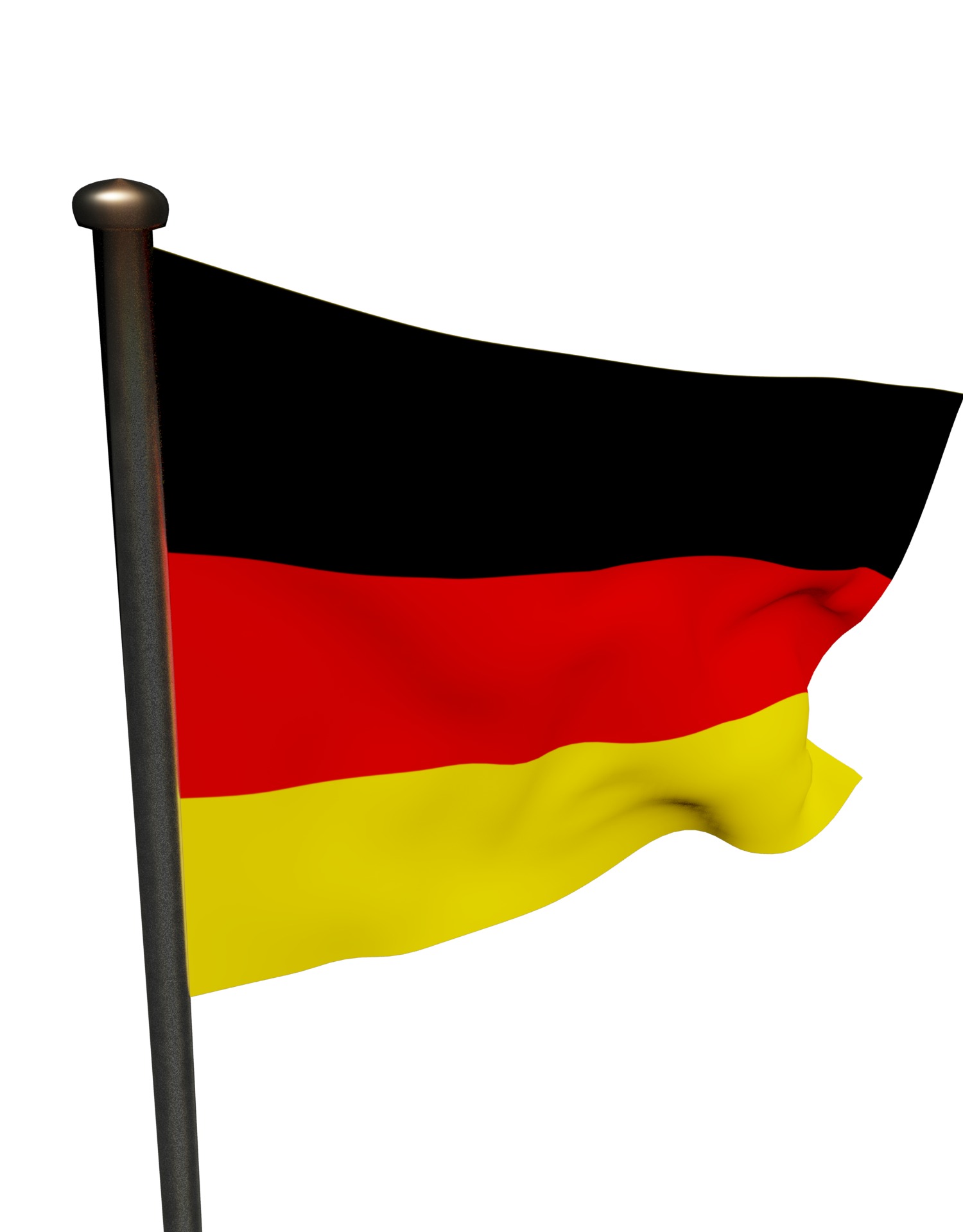 German flag waving 3D model | CGTrader
