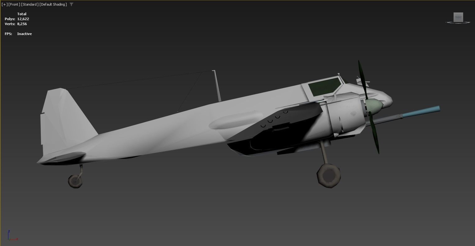 3D model model of a World War II-era German military aircraft VR / AR ...