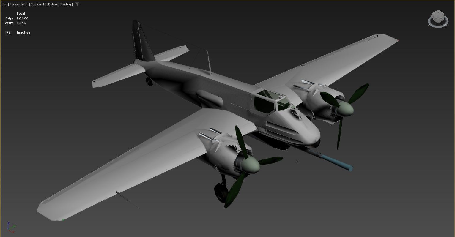 3D model model of a World War II-era German military aircraft VR / AR ...