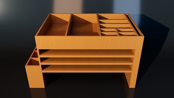 Desktop Organizer free 3D model | CGTrader
