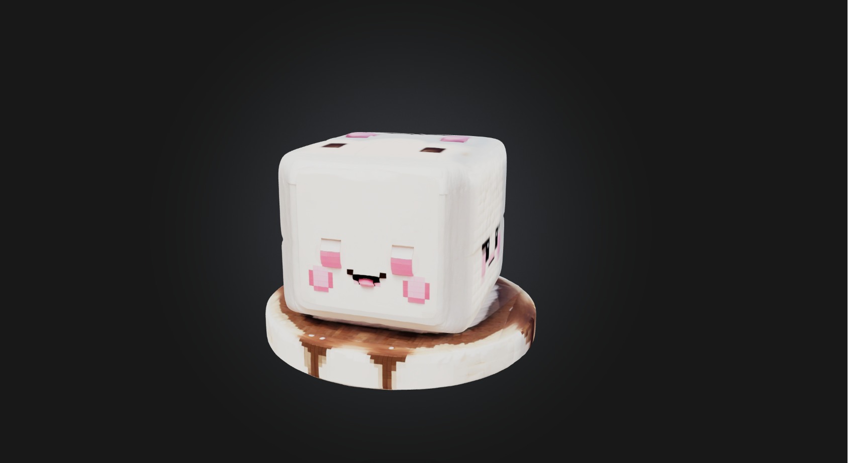 3D model Pixel Art Marshmallow VR / AR / low-poly | CGTrader