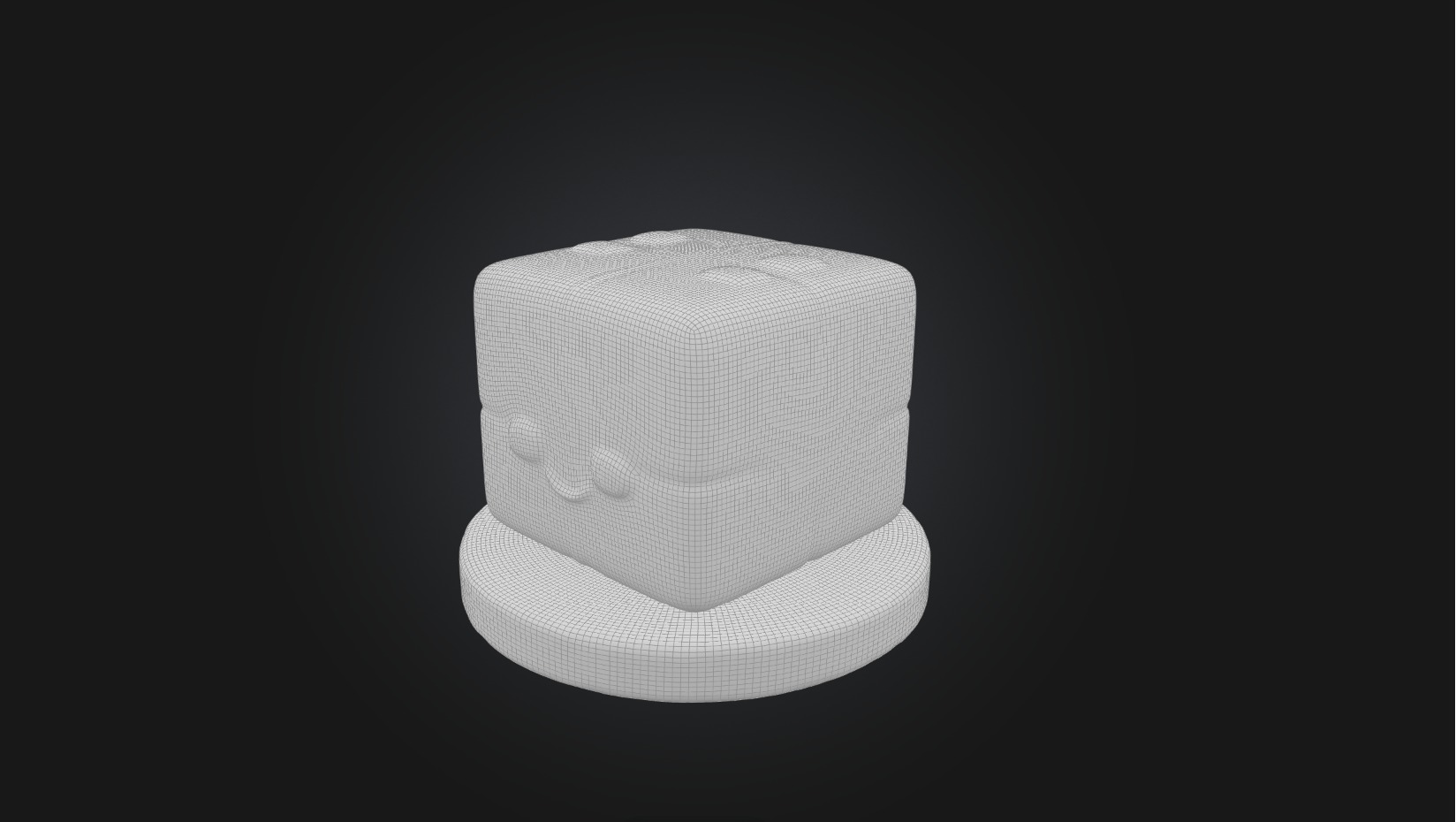 3D model Pixel Art Marshmallow VR / AR / low-poly | CGTrader