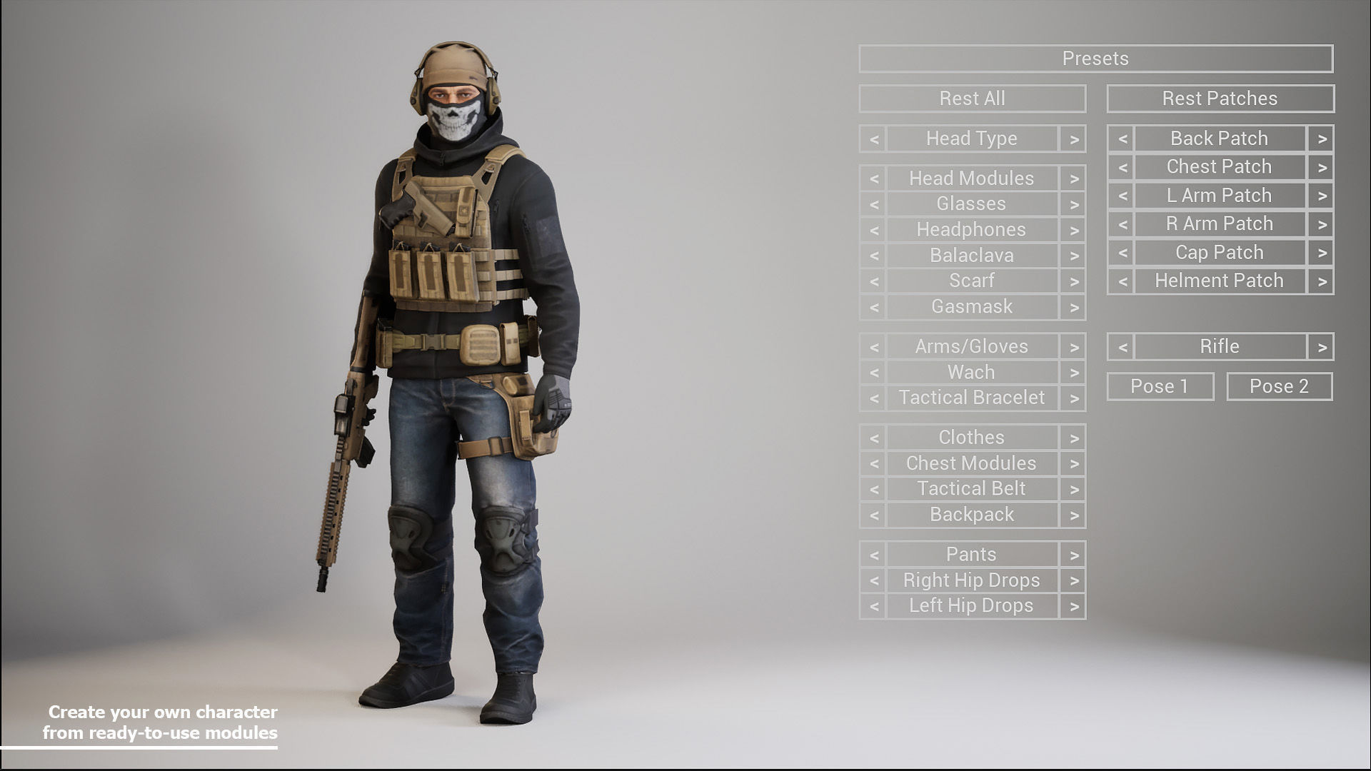 3D model Modular Casual Military Soldier VR / AR / low-poly | CGTrader