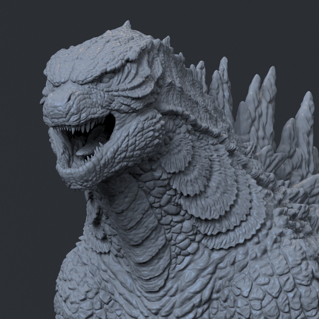 Godzilla 2014 - Fearsome Pose 3D model 3D printable | CGTrader