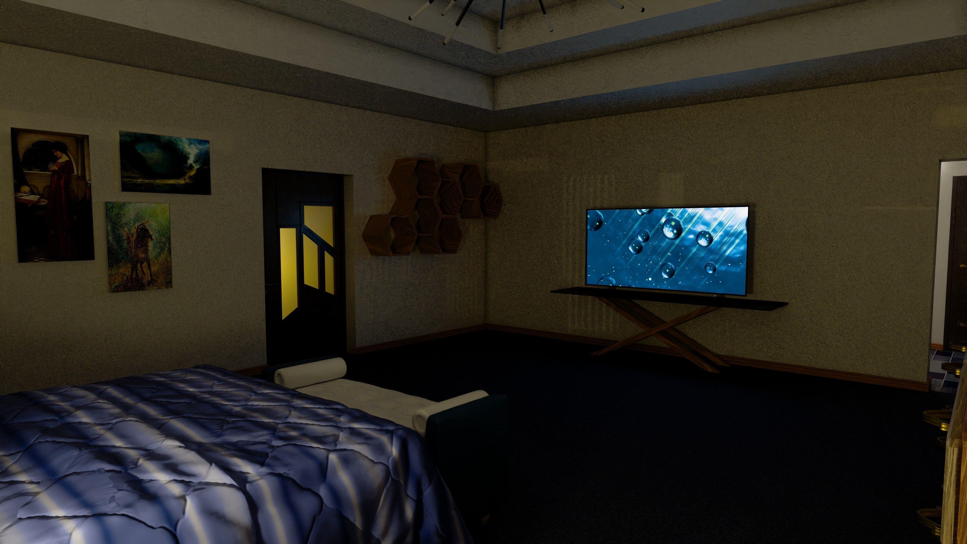 Basic Apartment Model Bedroom Bath Office free VR / AR / low-poly 3D ...