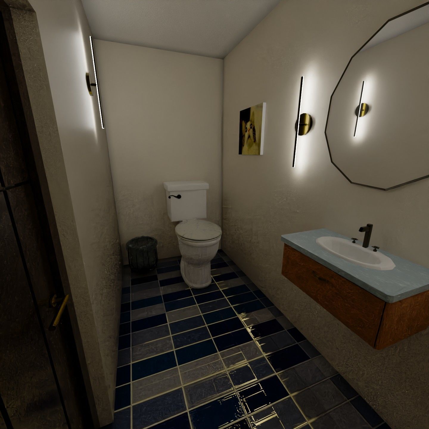 Basic Apartment Model Bedroom Bath Office free VR / AR / low-poly 3D ...