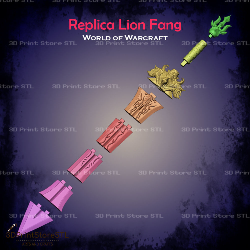 Replica Lion Fang Cosplay World Of Warcraft - STL File 3D model 3D ...