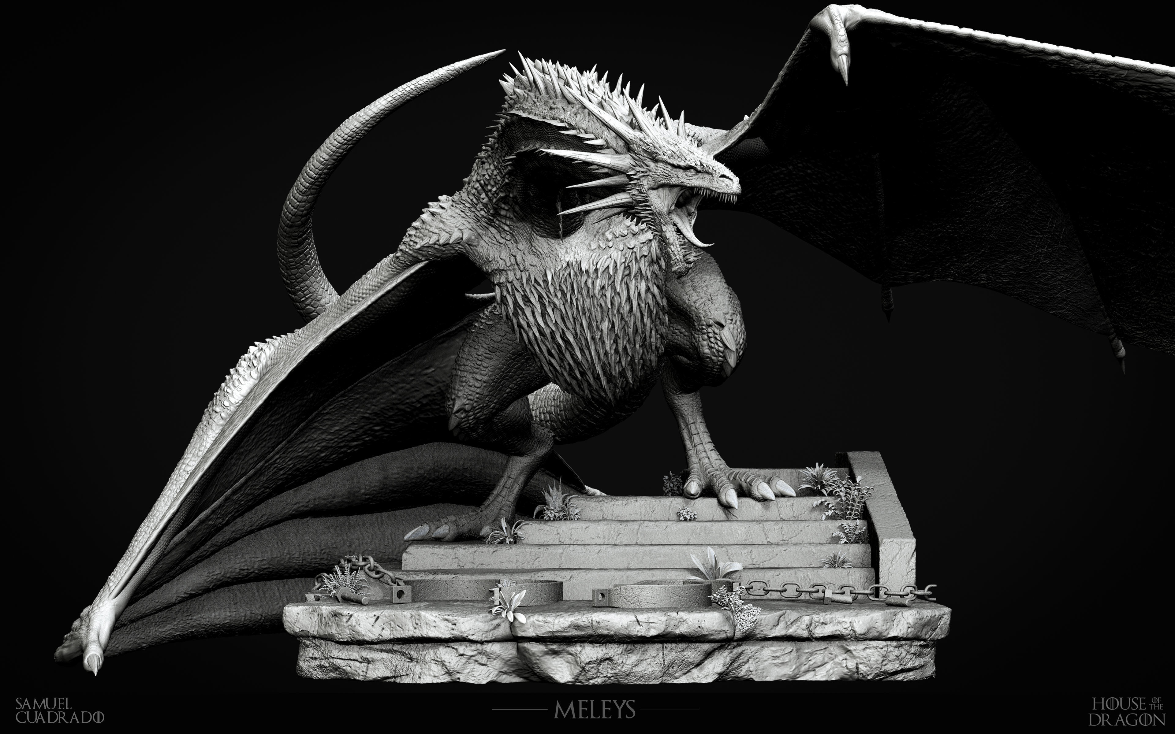 Meleys - The Red Queen 3D model 3D printable | CGTrader