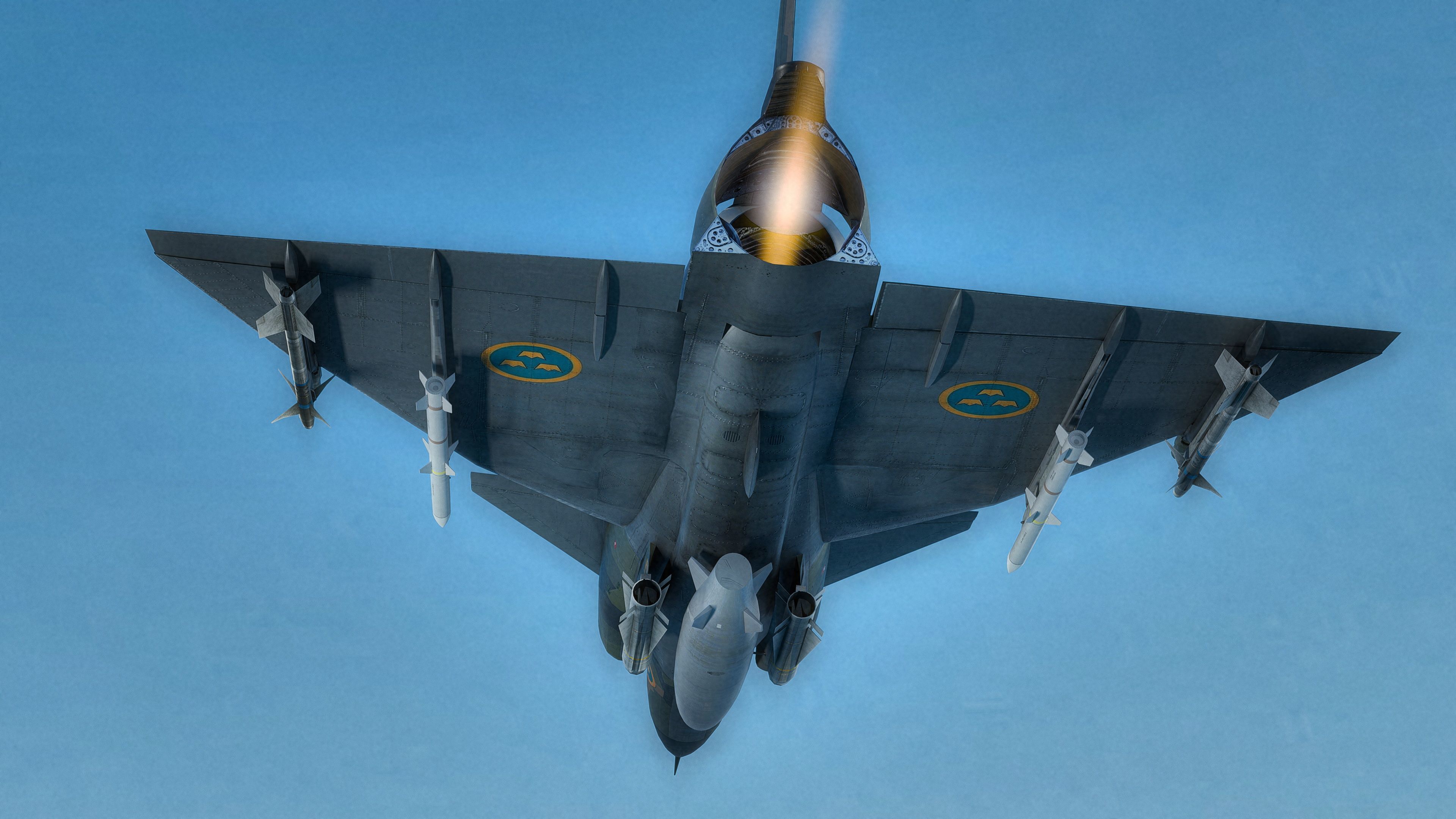 3D model Saab 37 ViggenForest-High Quality Textures with Cocpit-Fully ...