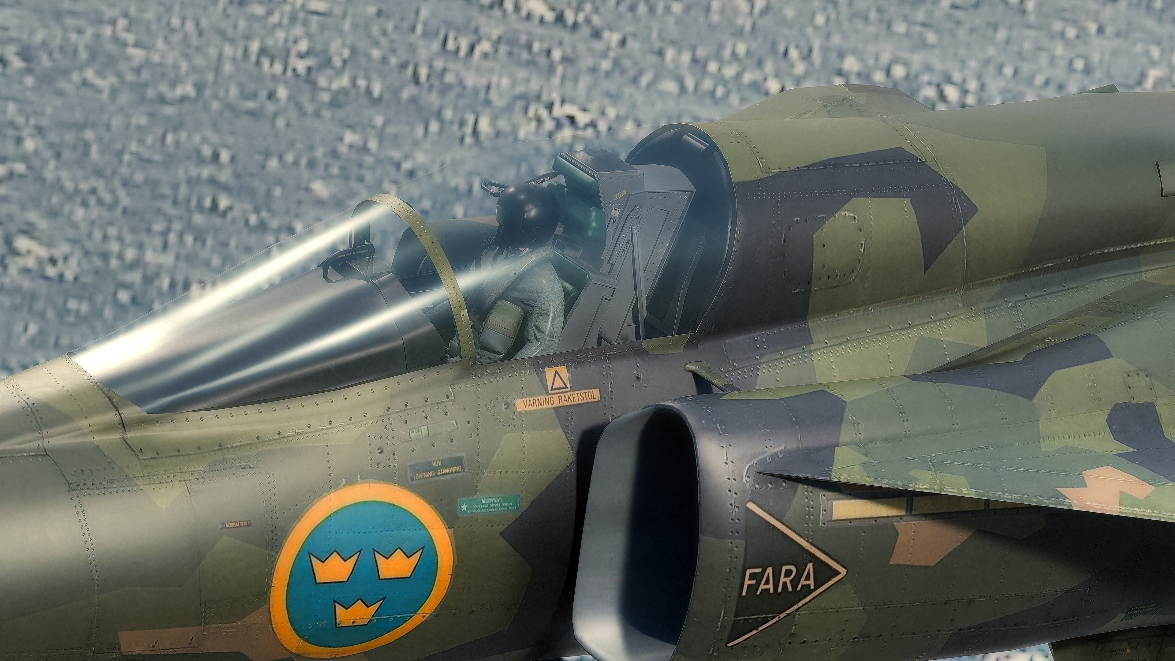 3D model Saab 37 ViggenForest-High Quality Textures with Cocpit-Fully ...