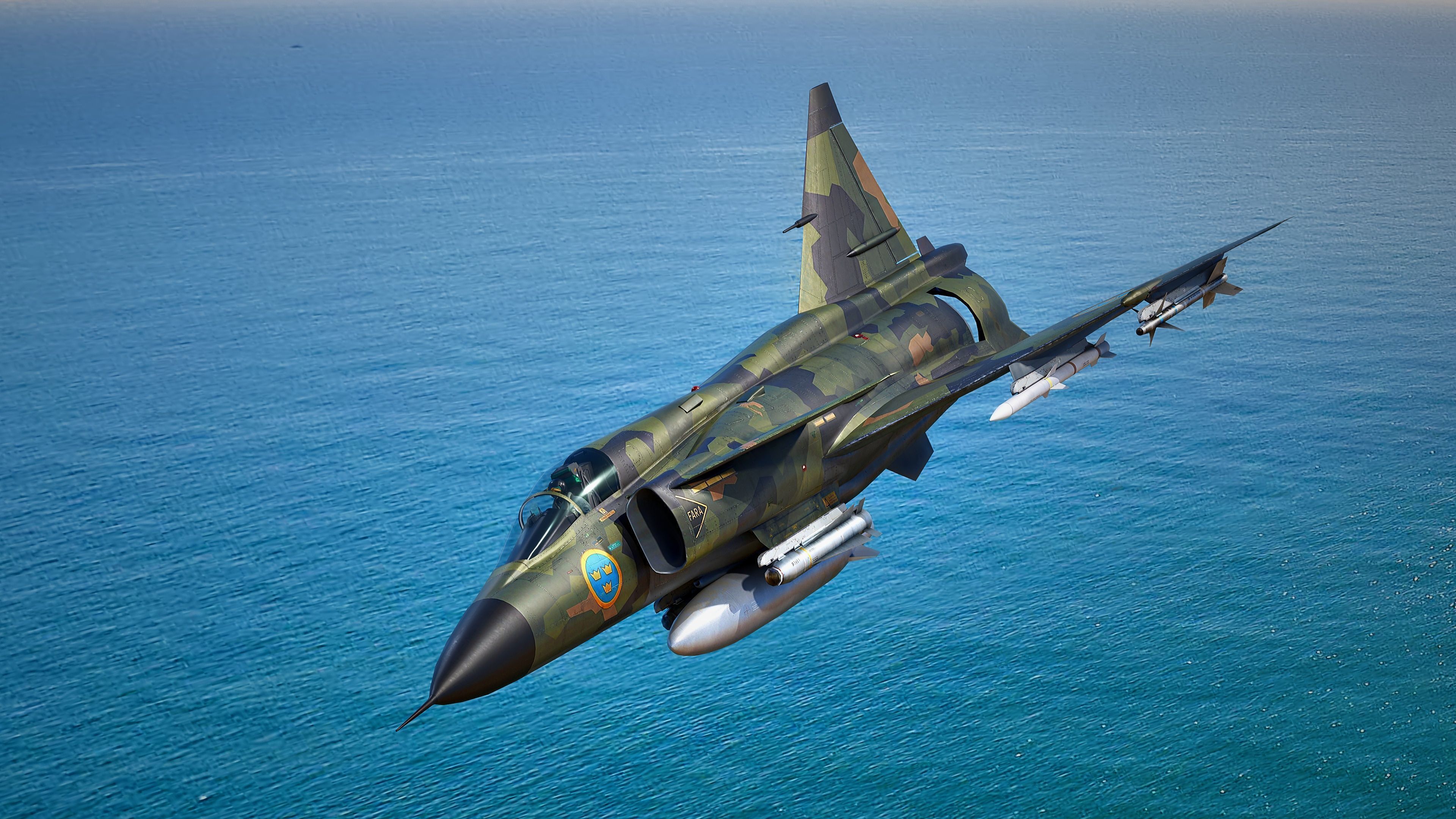 3D model Saab 37 ViggenForest-High Quality Textures with Cocpit-Fully ...