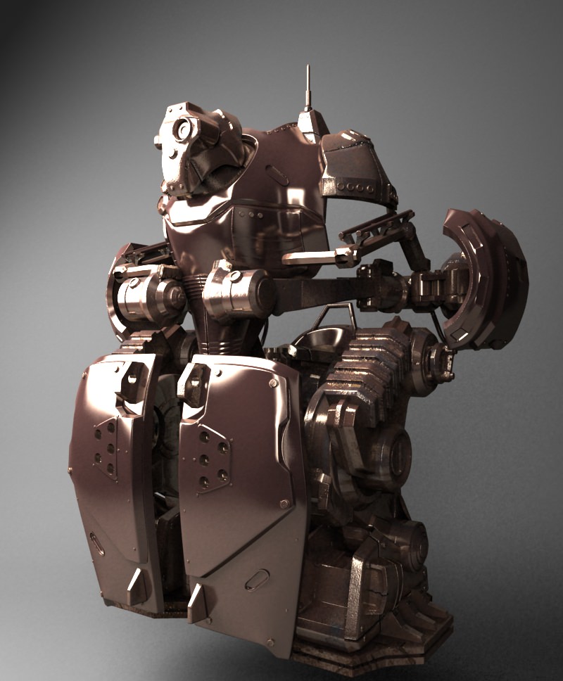 Silverback futuristic robot 3D model | CGTrader