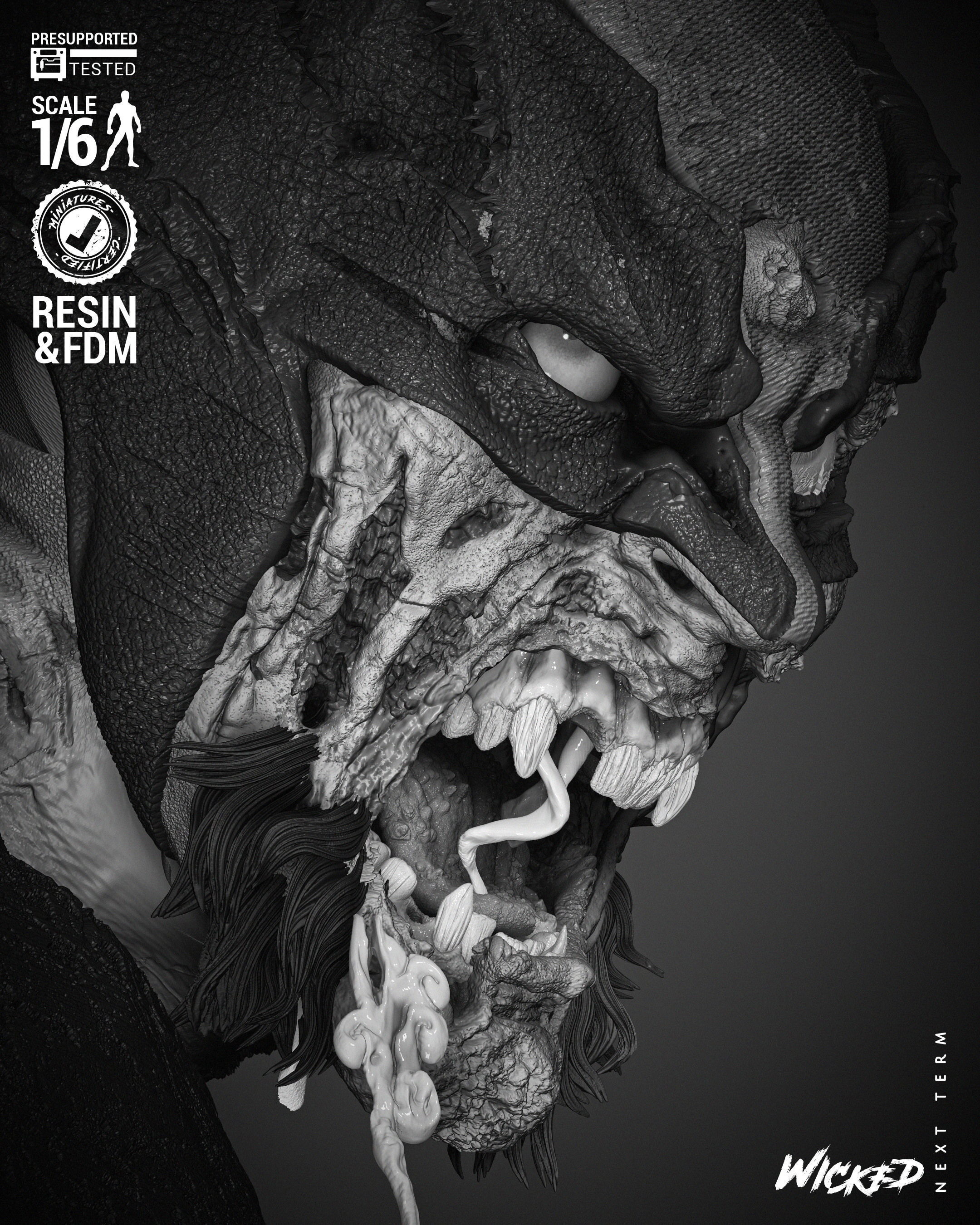 Wicked Marvel Wolverine Zombie Sculpture 3D model 3D printable | CGTrader