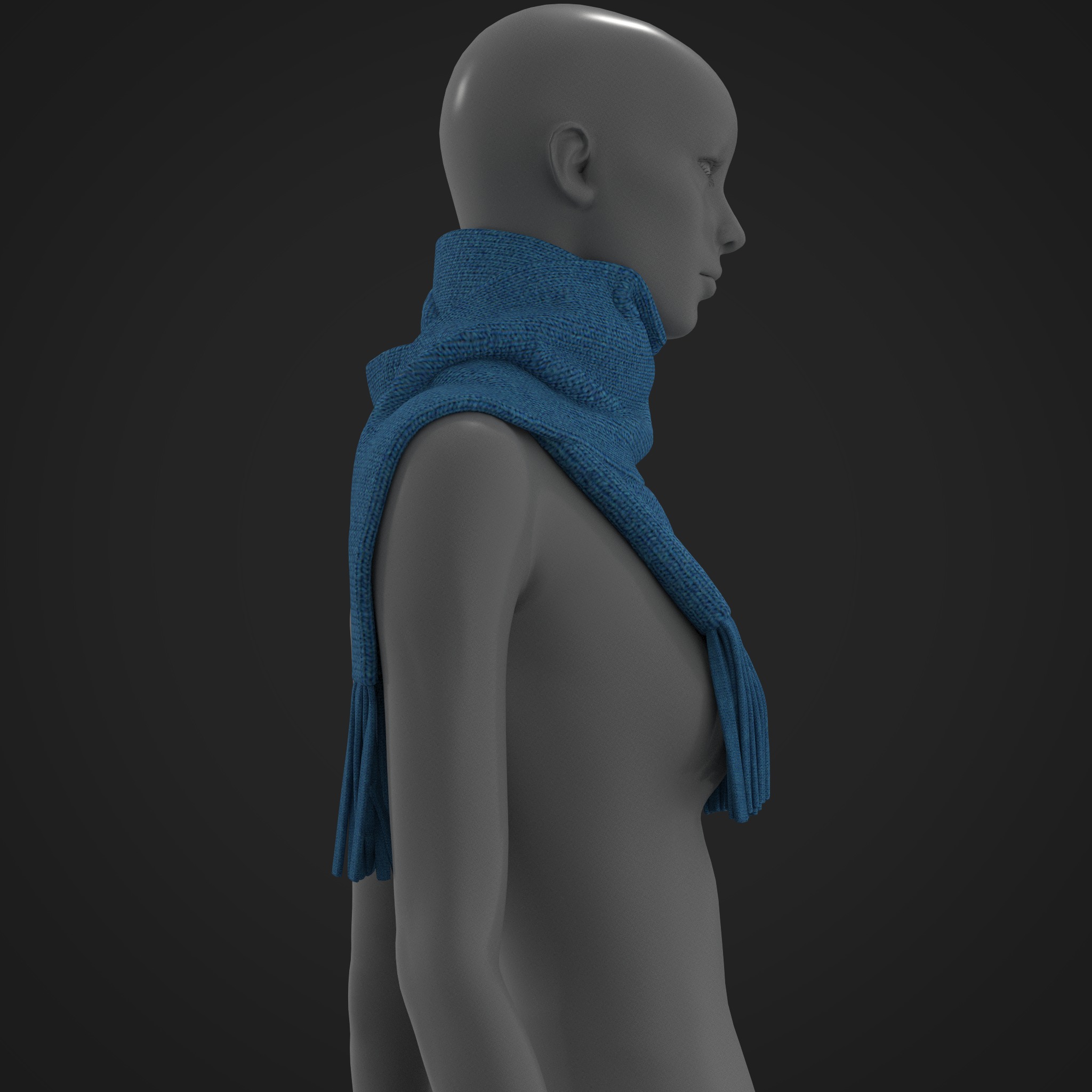 Knitted Scarf 3D Model free 3D model | CGTrader