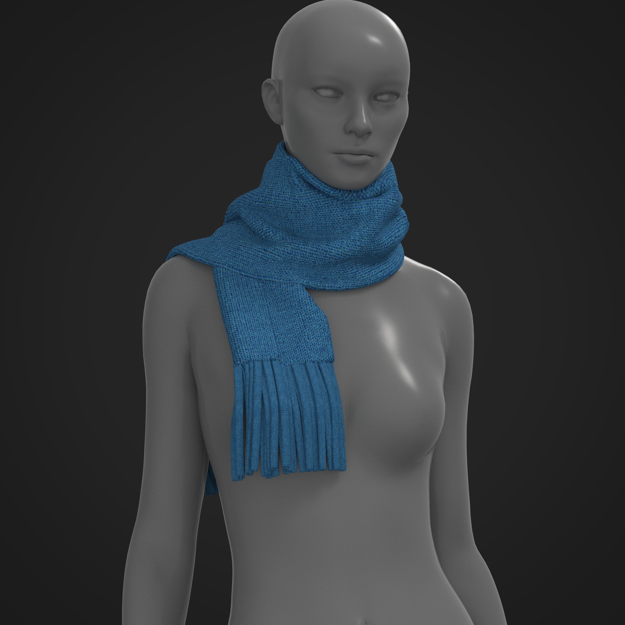 Knitted Scarf 3D Model free 3D model | CGTrader
