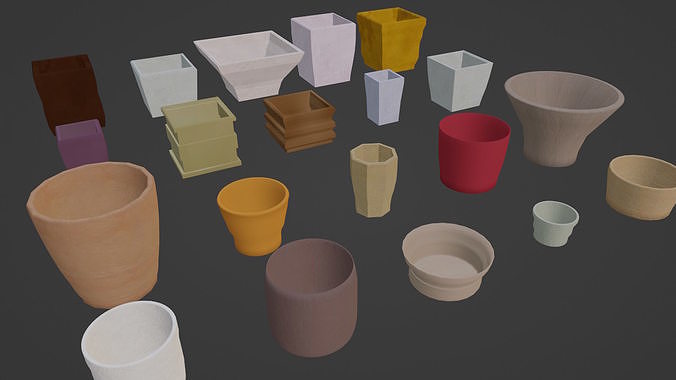 Garden Pot Pack 1 free 3D model | CGTrader