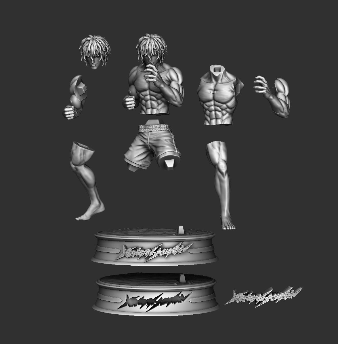 Ohma Tokita - Kengan Ashura 3D model 3D printable | CGTrader