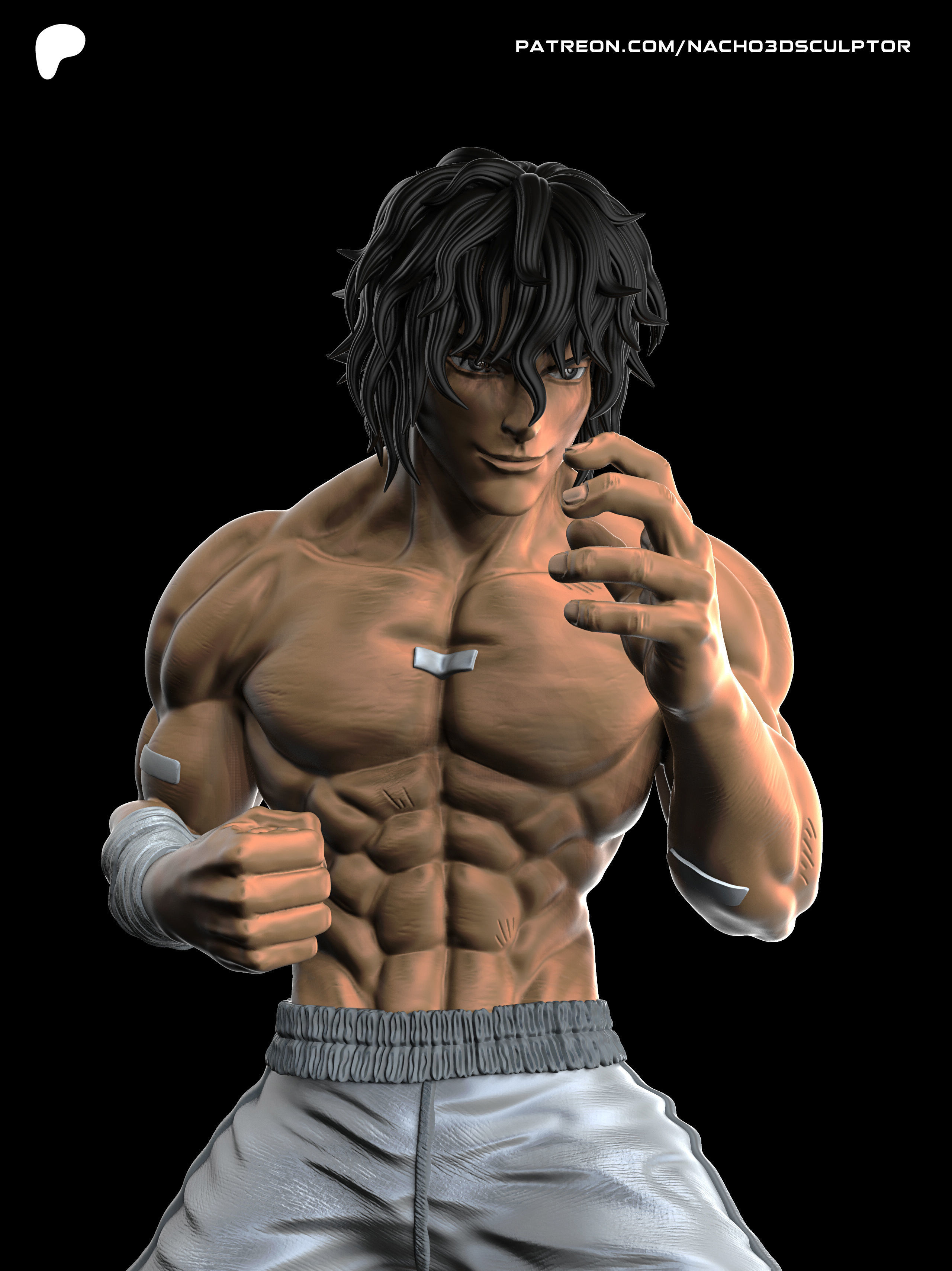 Ohma Tokita - Kengan Ashura 3D model 3D printable | CGTrader