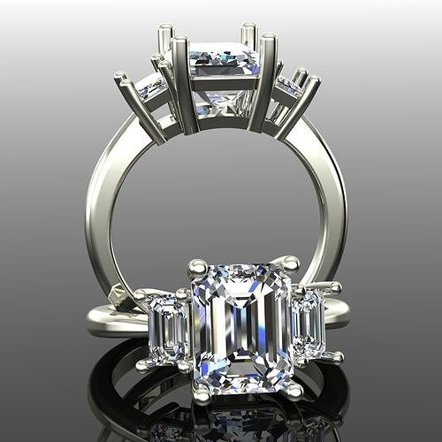 Solitaire Ring 3D model 3D printable | CGTrader