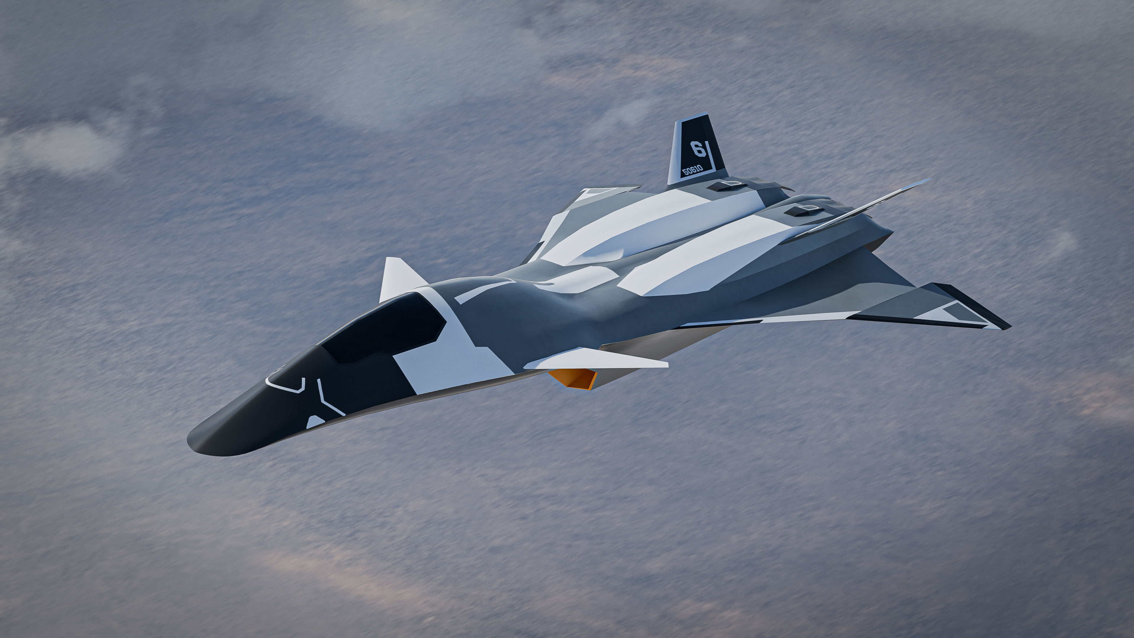 3D model White Emperor B - Chinese 6th Gen Fighter VR / AR / low-poly ...