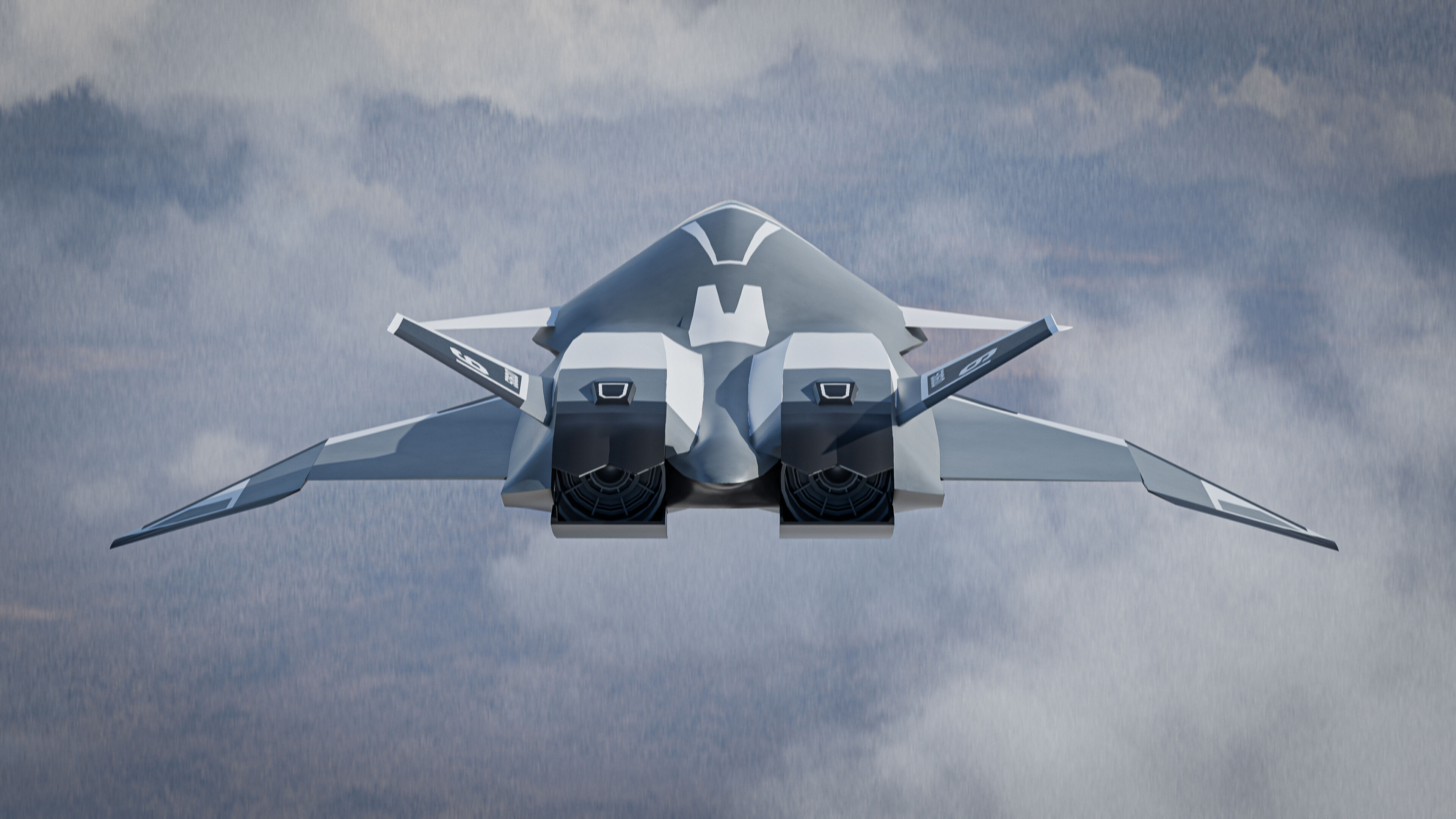 3D model White Emperor B - Chinese 6th Gen Fighter VR / AR / low-poly ...