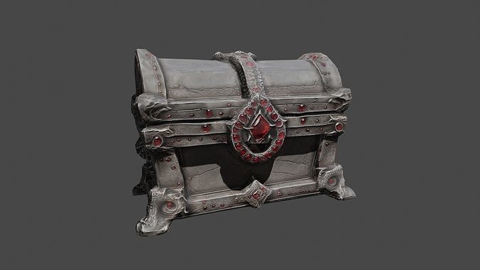 Fantasy stylized chest free 3D model | CGTrader