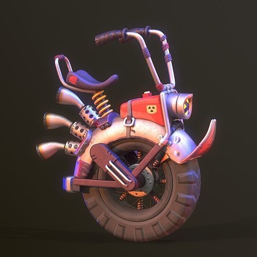 One Wheel Motorcycle free VR / AR / low-poly 3D model | CGTrader