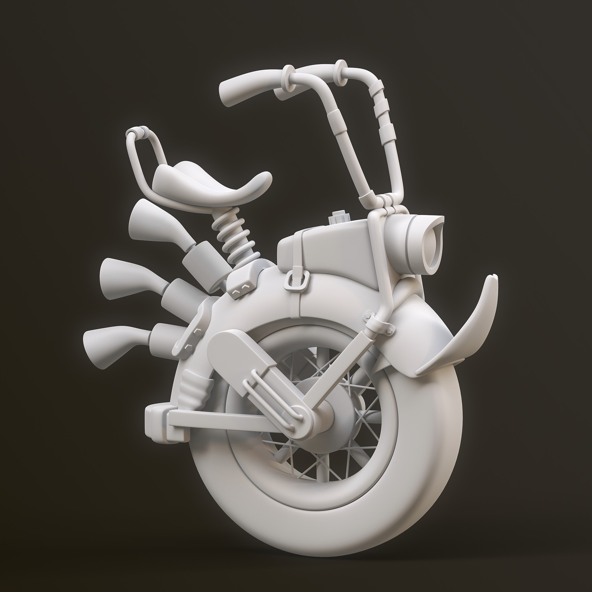 One Wheel Motorcycle free VR / AR / low-poly 3D model | CGTrader