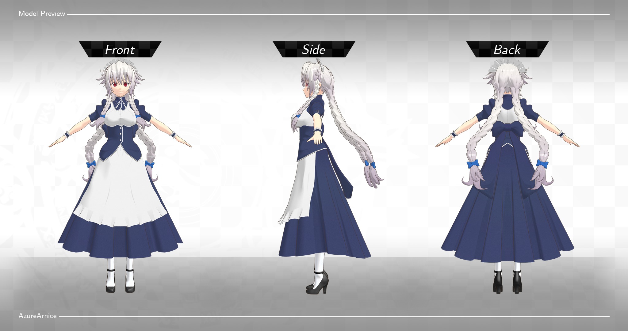 3D model Highschool DxD - Grayfia Lucifuge MMD Model VR / AR / low-poly ...