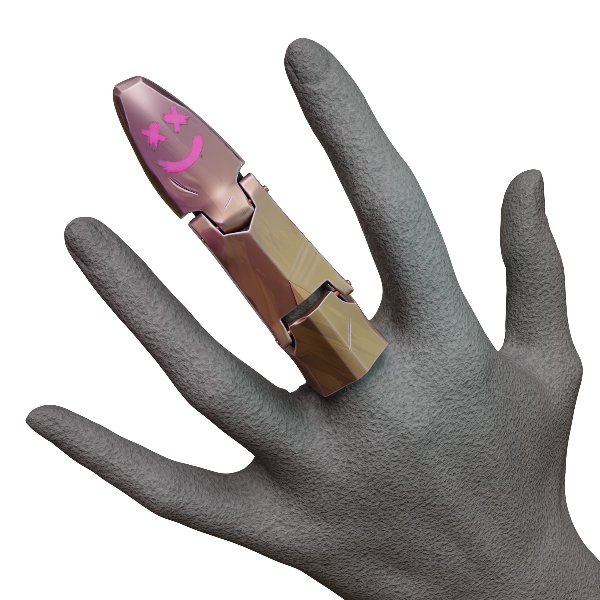 Jinx arcane mechanical cyber finger 3D model 3D printable | CGTrader