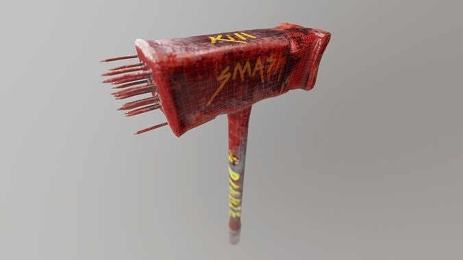 3D model zombie-killer hammer VR / AR / low-poly | CGTrader