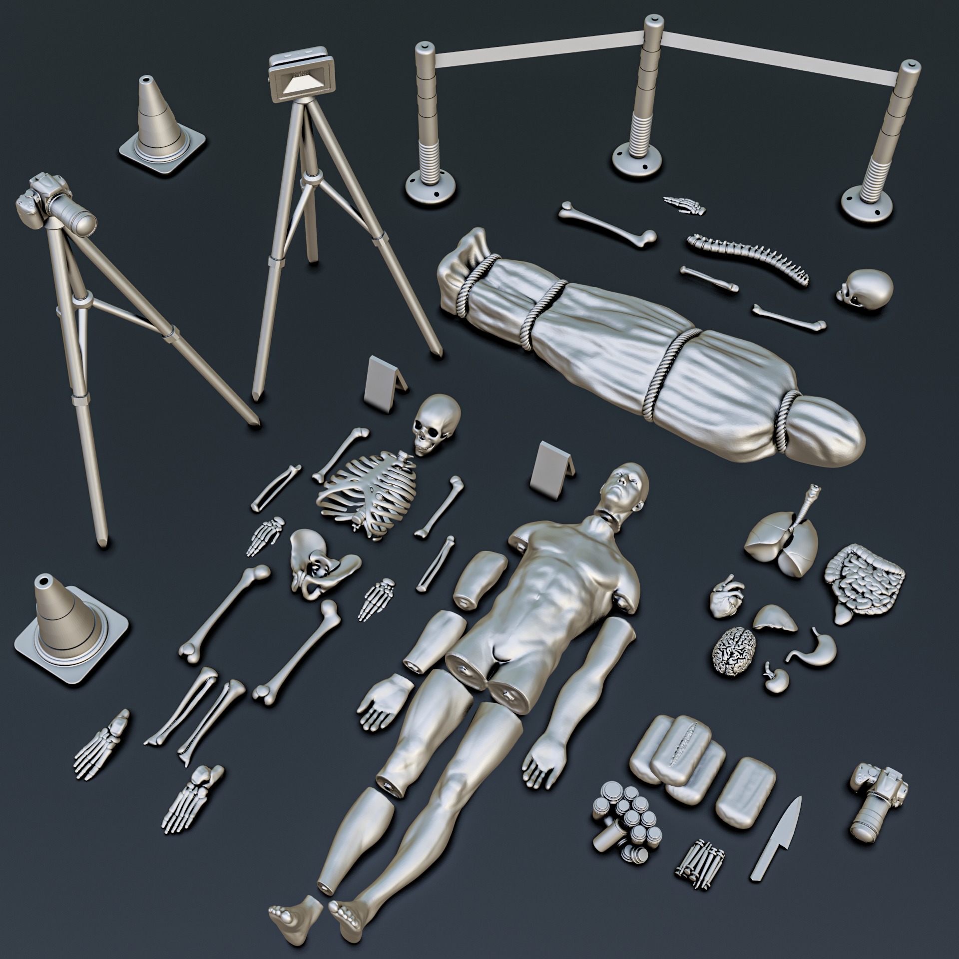 Crime Scene Diorama Pack 3D model 3D printable | CGTrader