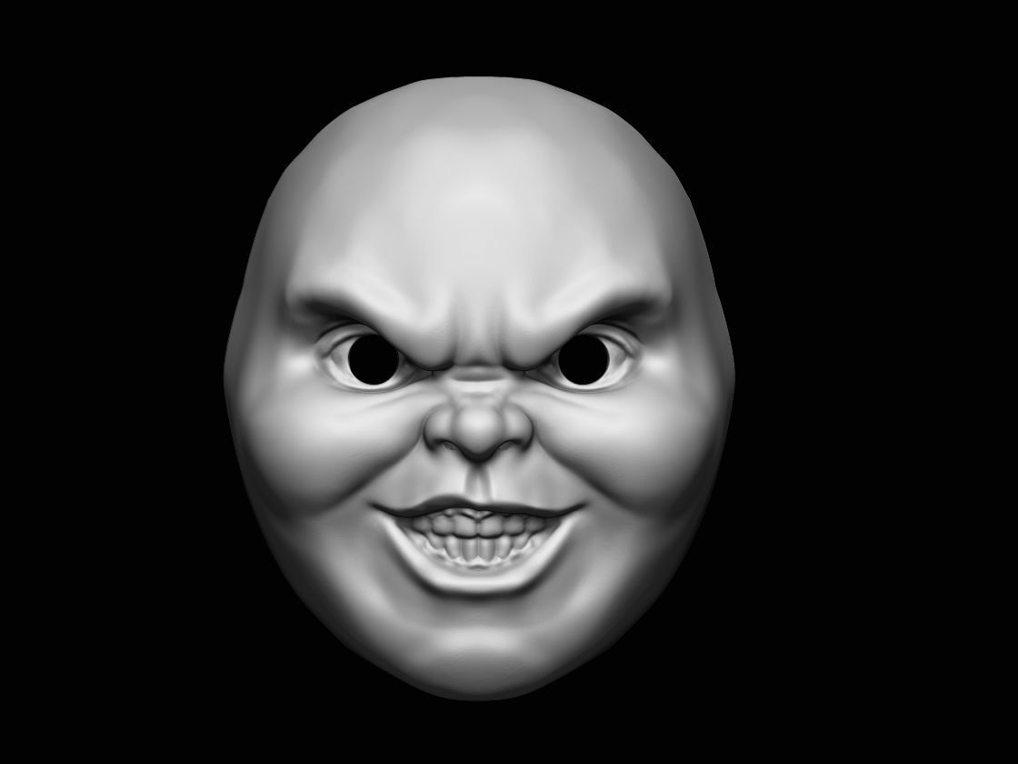 Chucky Halloween Mask 3d digital download 3D model 3D printable | CGTrader